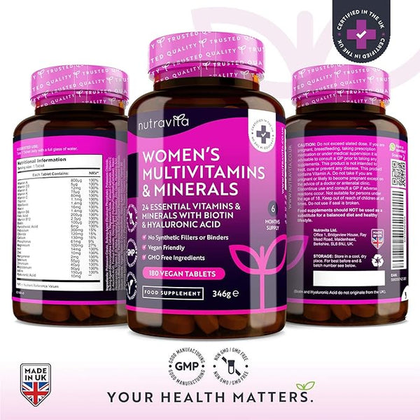 Nutravita Women's Multivitamins and Minerals - 24 Essential Active Vit ...