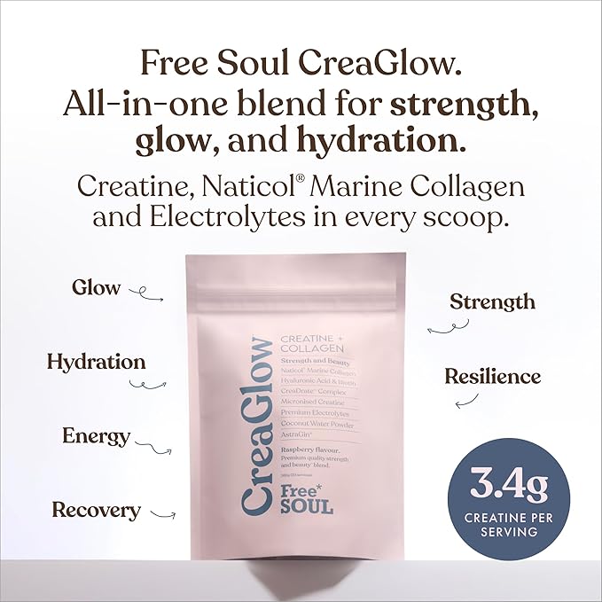 Free Soul CreaGlow™ Naticol Marine Collagen + Creatine Monohydrate + E ...