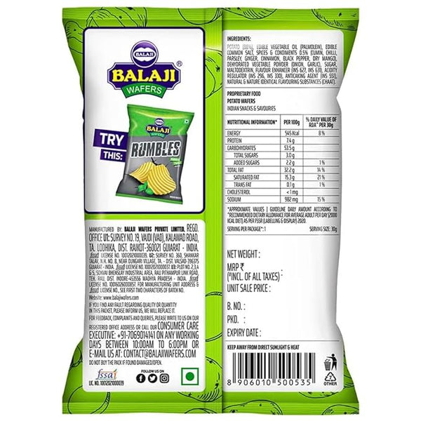 Balaji Wafers Chaat Chaska Patato Chips, 135g – Grovz.co.uk