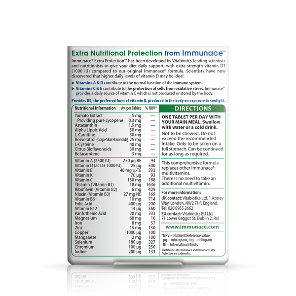Vitabiotics Immunace Extra Protection (30 Tablets) – Grovz.co.uk
