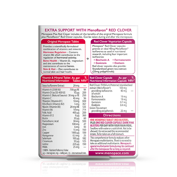Vitabiotics Menopace Red Clover (56 tablets/capsules) – Grovz.co.uk