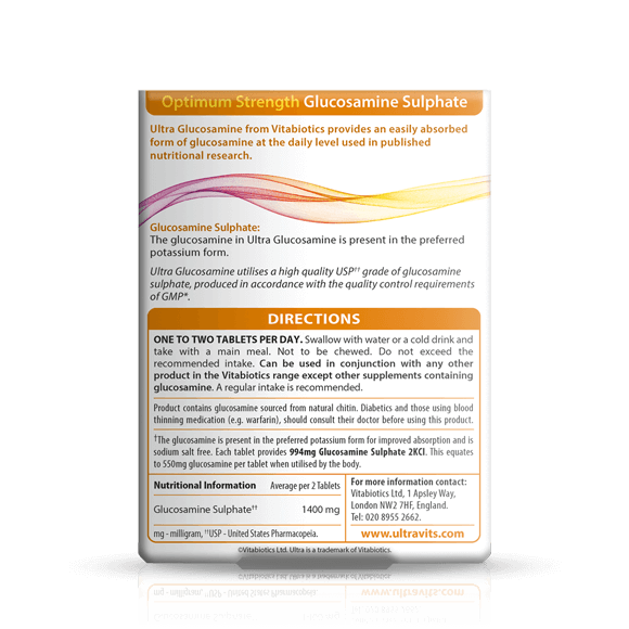 Vitabiotics Ultra Glucosamine (60 Tablets) – Grovz.co.uk