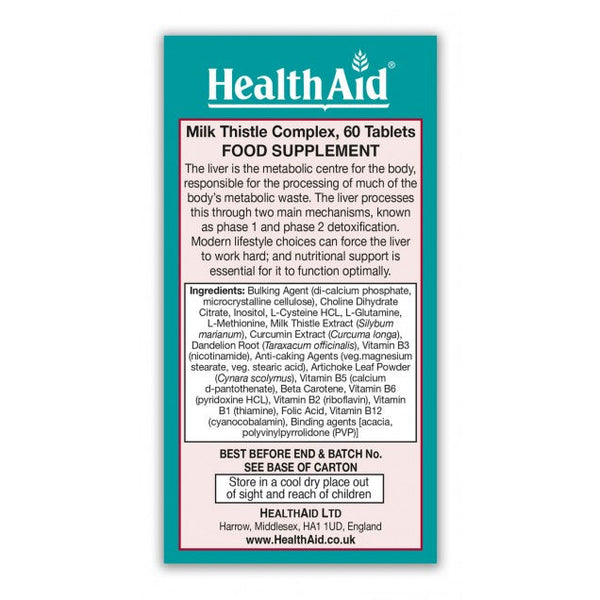 HealthAid Milk Thistle Complex Tablets – Grovz.co.uk