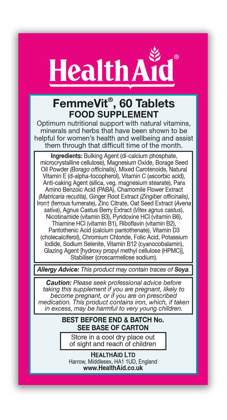 HealthAid FemmeVit Tablets – Grovz.co.uk