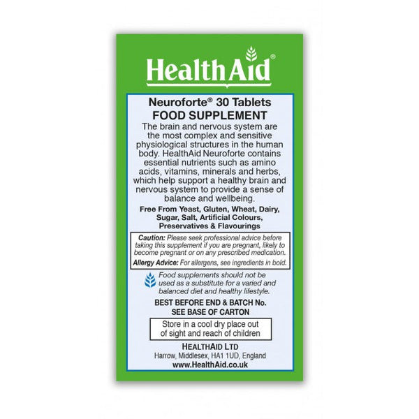HealthAid NeuroForte Tablets – Grovz.co.uk